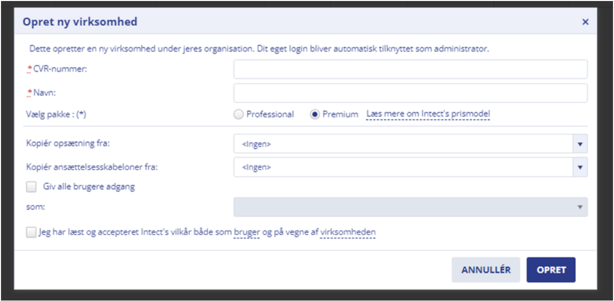 Multi-Company modulet – Intect Danmark